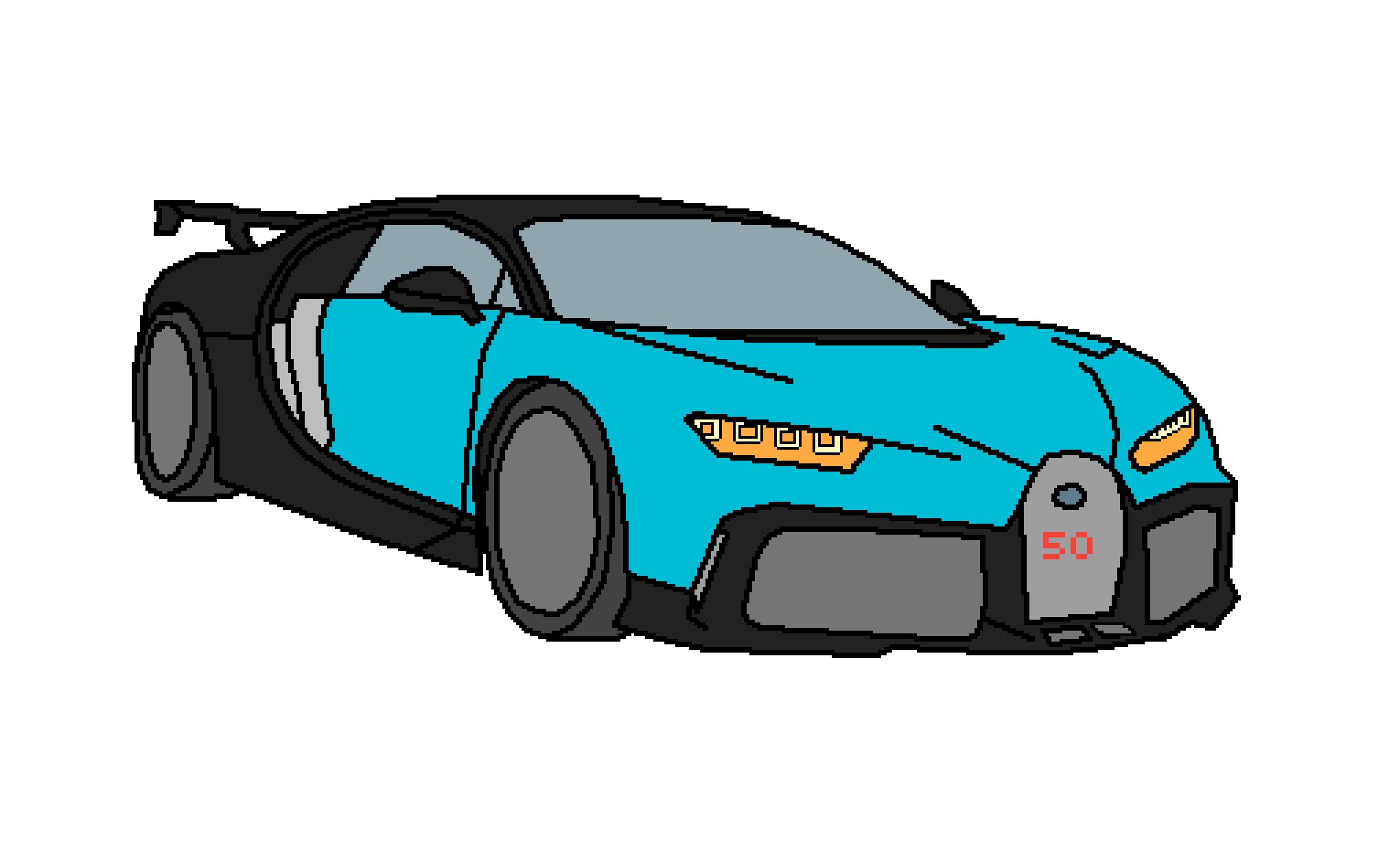 Editing Bugatti chiron - Free online pixel art drawing tool - Pixilart