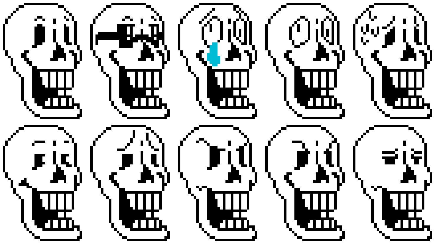 Pixilart - custom papy talk sprite by GlitterGlue