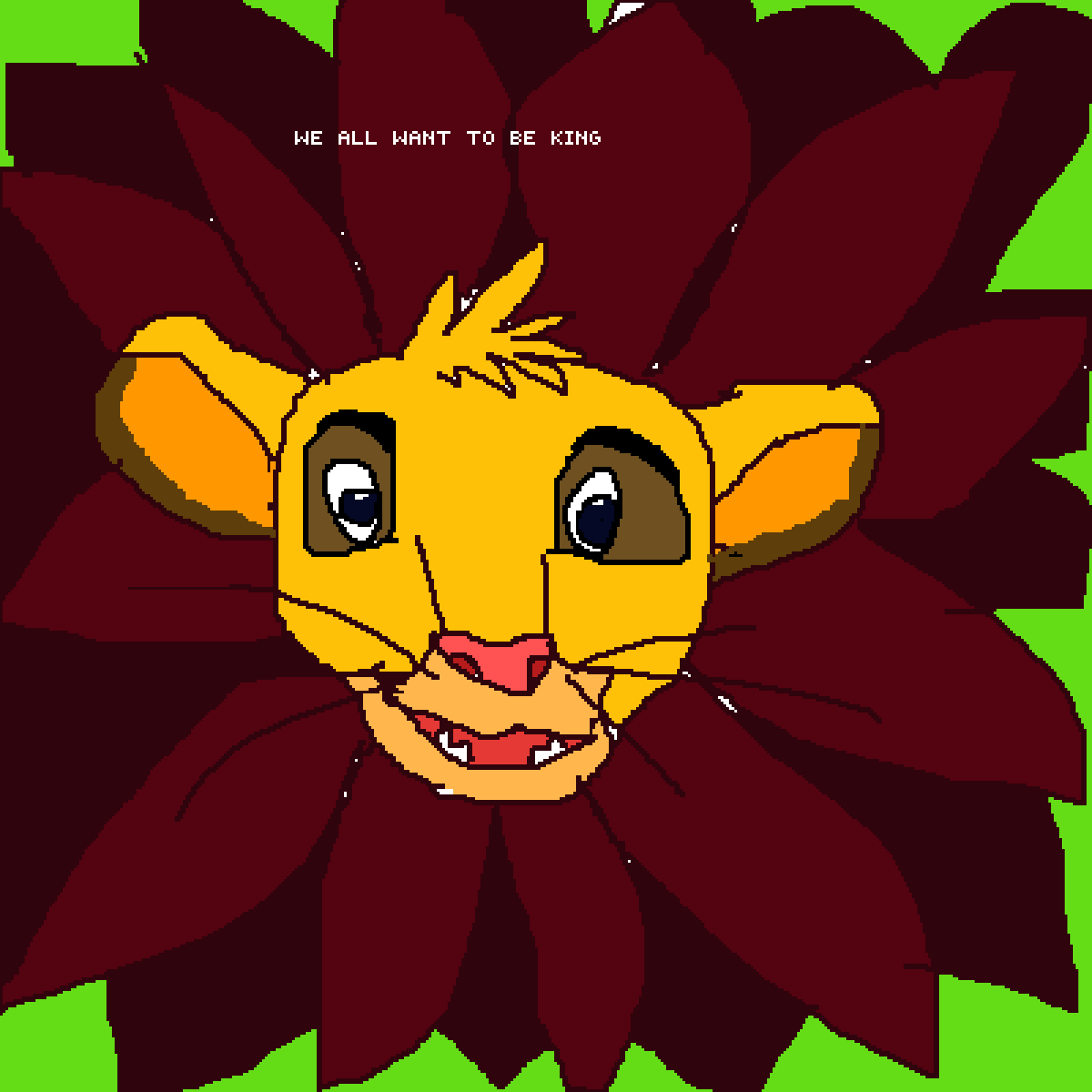Pixilart - Simba with a mane of Leaves by ArtNarwhale