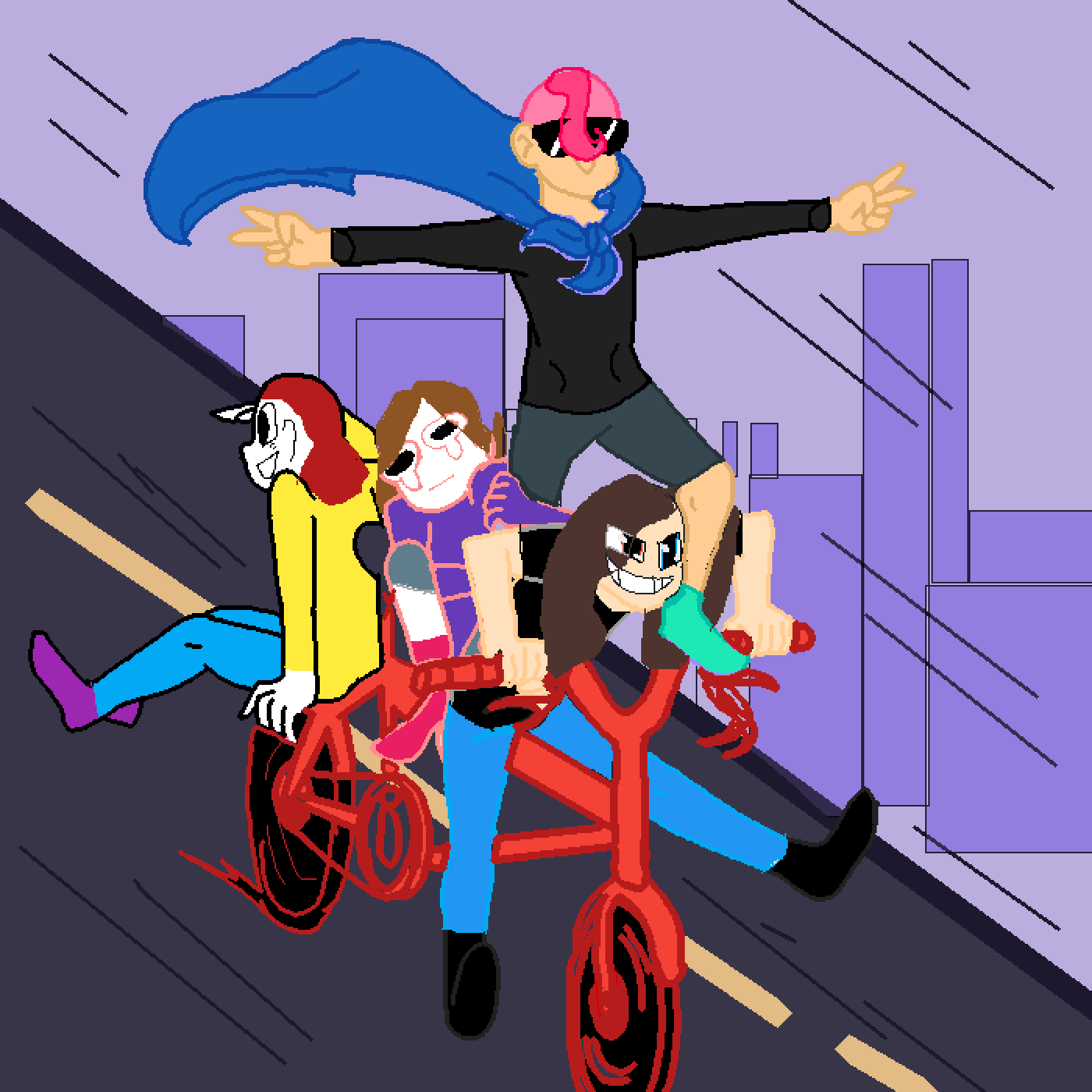 Editing a normal bike ride - Free online pixel art drawing tool - Pixilart