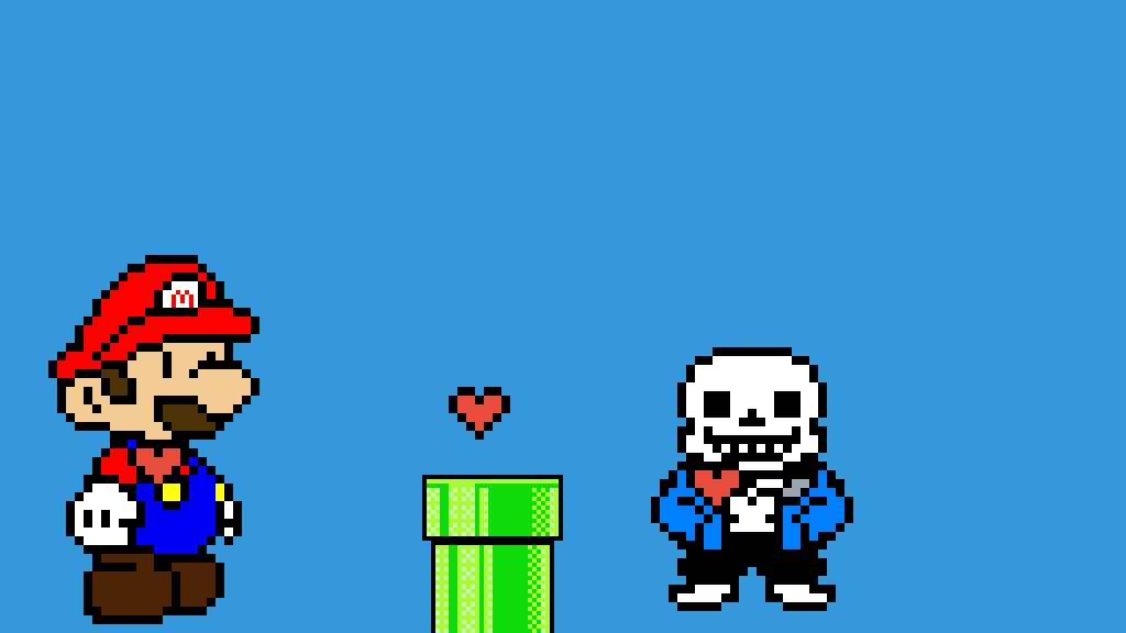 Editing The Mario-Undertale Collab - Free online pixel art drawing tool ...