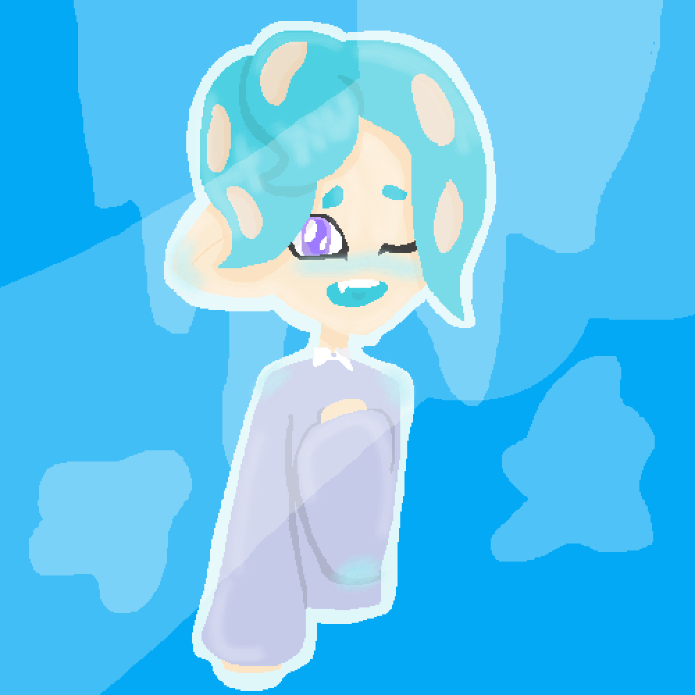 Pixilart - Octo boy blue uwu by Kartoonist