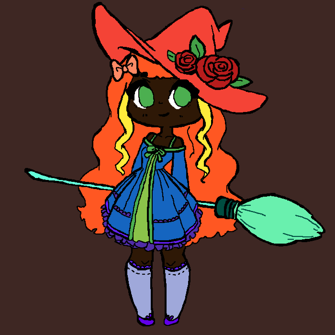 Pixilart - Rainbow witch by tsu-asui