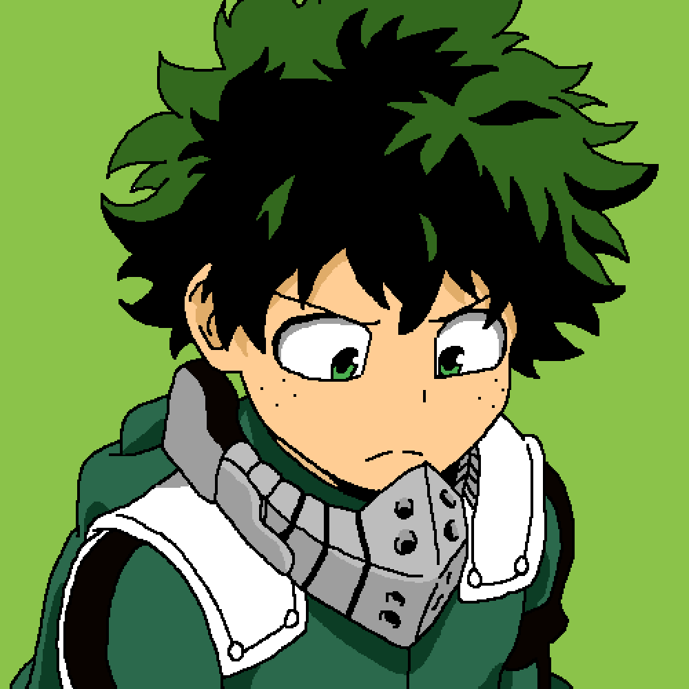 Editing Deku Izuku Midoriya - Free online pixel art drawing tool - Pixilart