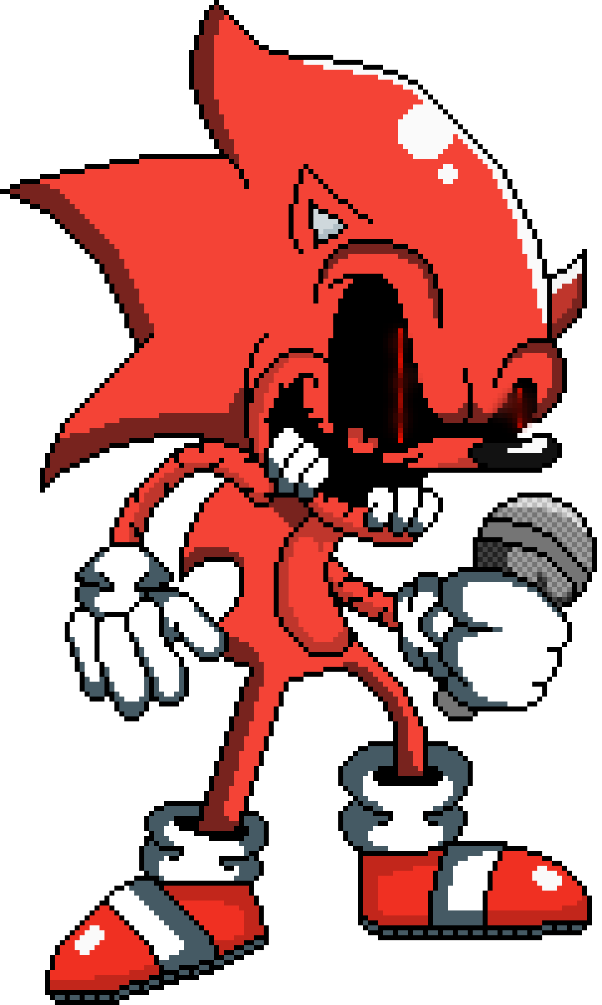 Pixilart - Sonic EXE Base Old Down Pose by rixcaps