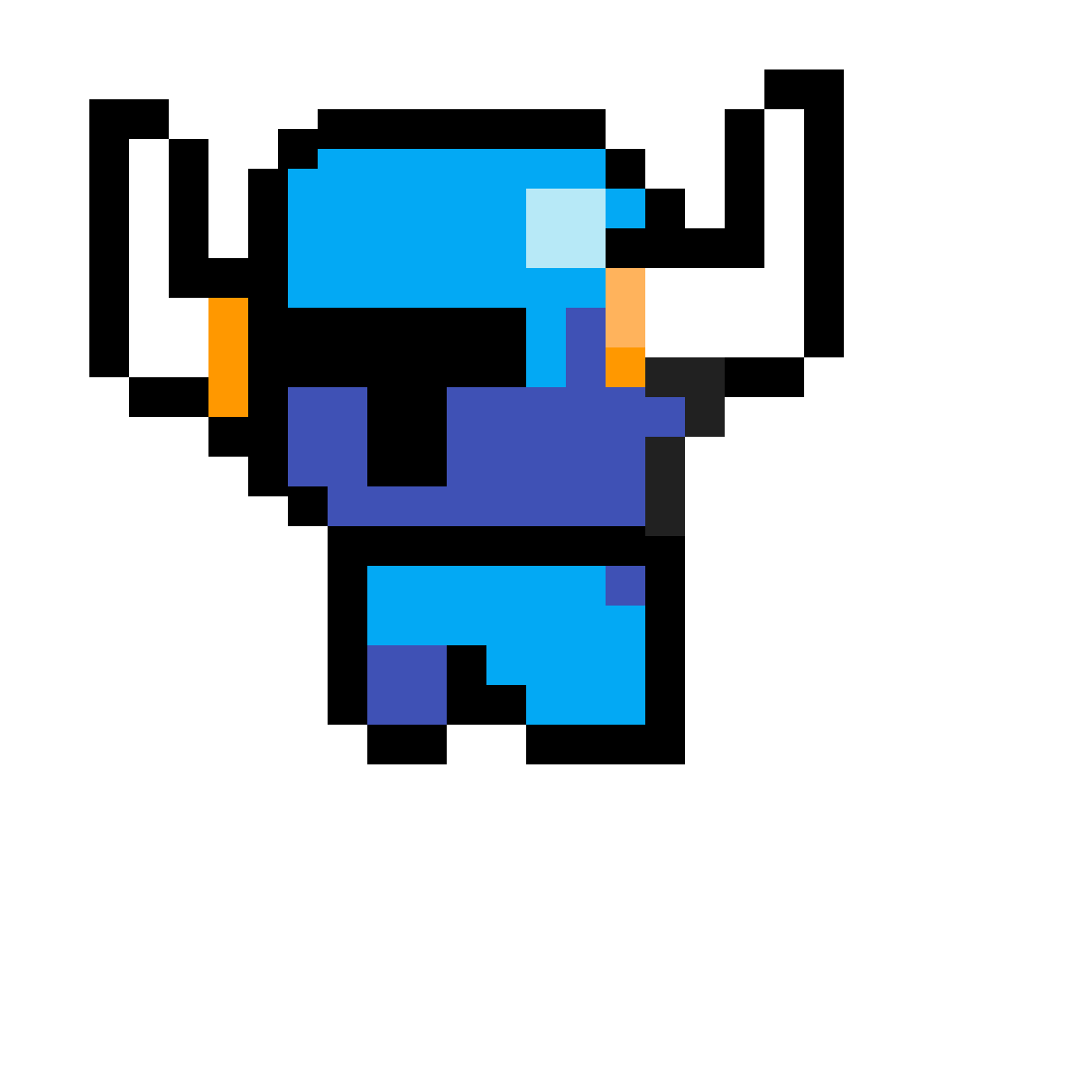 Pixilart - Shovel Knight in Forager by HollowMoth
