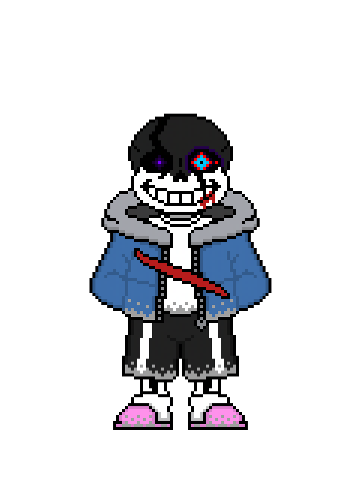 Pixilart - DustTale Sans Phase 3 by KukiSC14