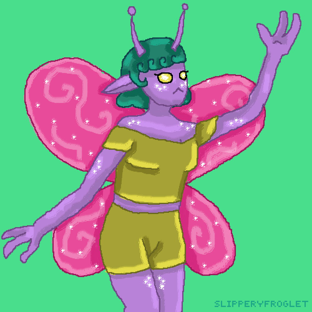 Pixilart - Moth Girl by slipperyfroglet