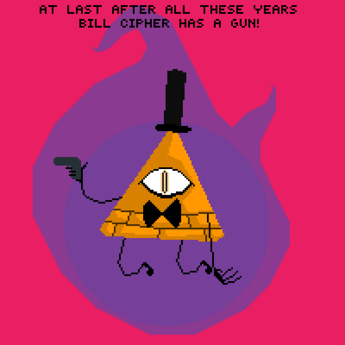 Pixilart Bill Cipher Has A Gun By Smileyjoe