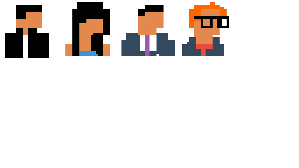 Pixilart - 8 bit people by dashie