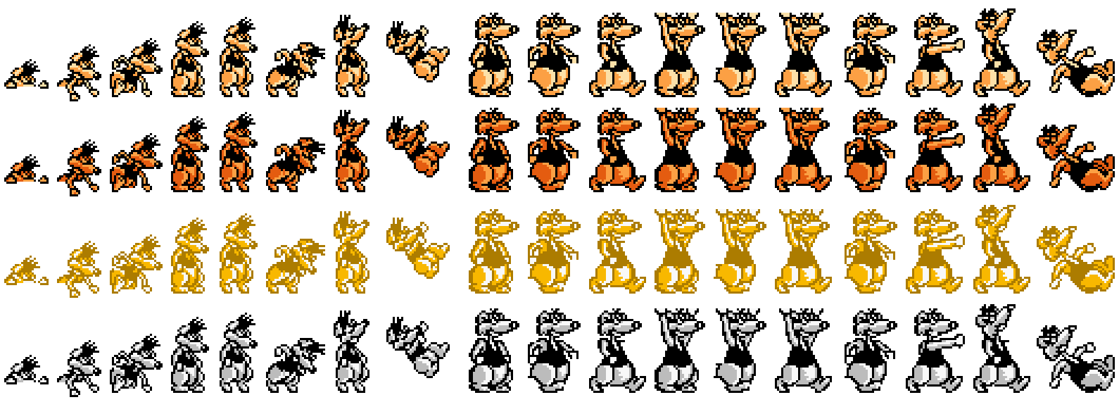 Pixilart - Ratpack sprite sheet by Tuxedoedabyss03