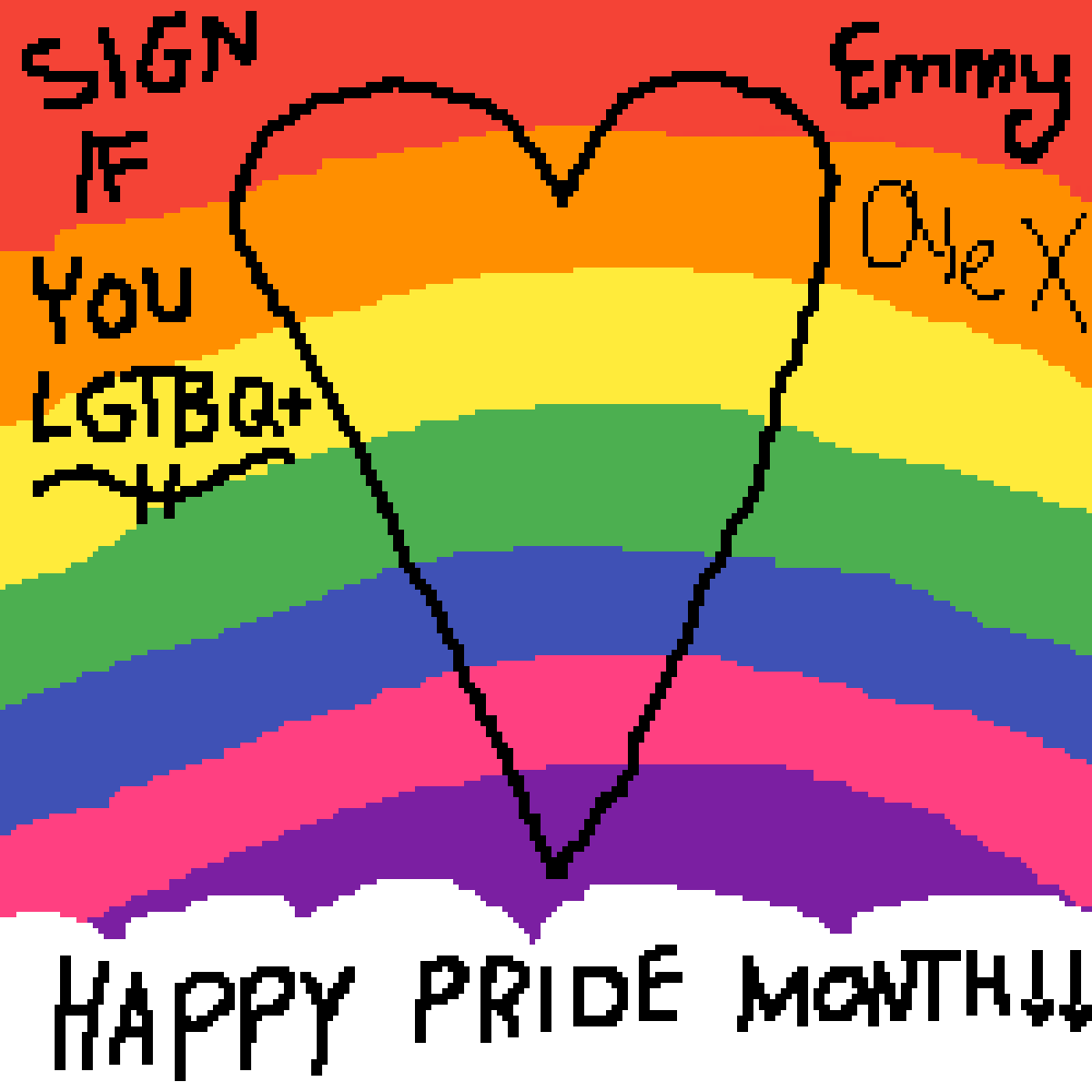Editing pride month - Free online pixel art drawing tool - Pixilart