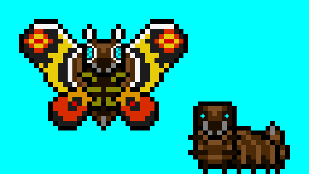 Pixilart - Mothra & Larvae by Kidkinobi