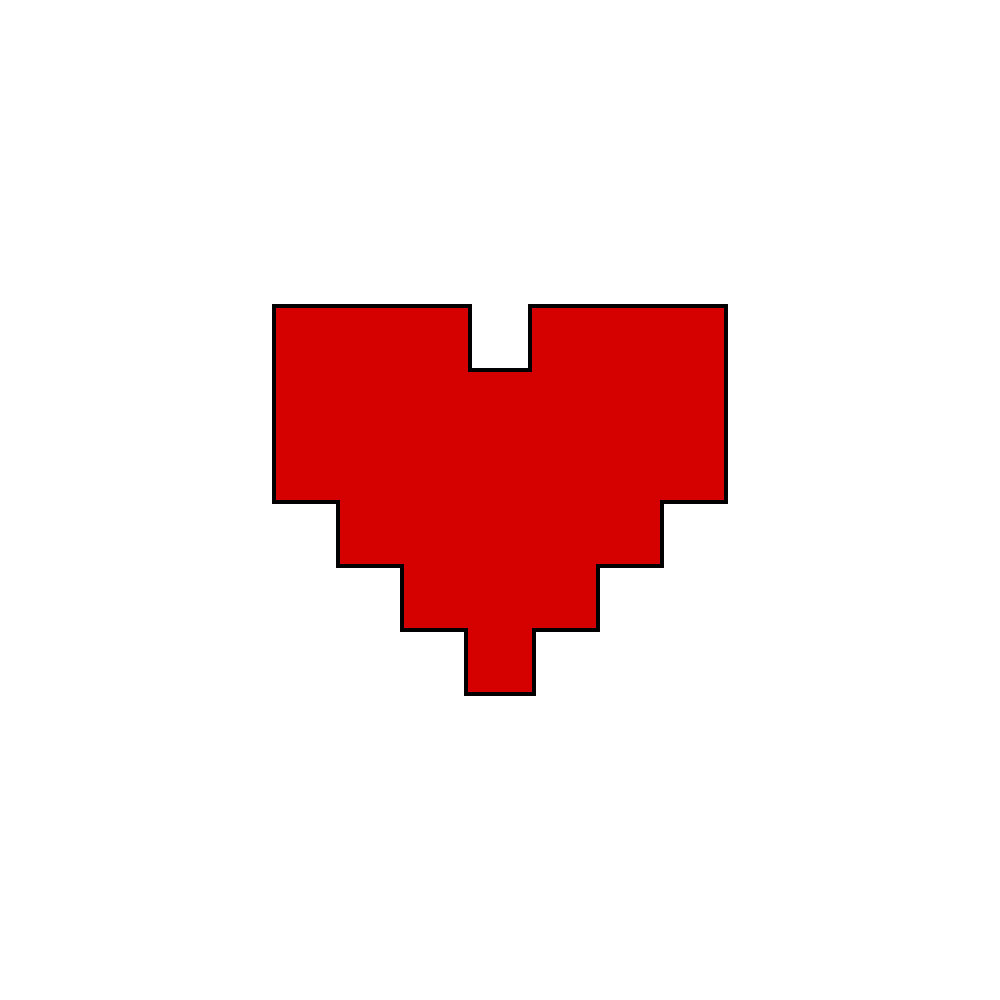 Editing Undertale Heart - Free online pixel art drawing tool - Pixilart