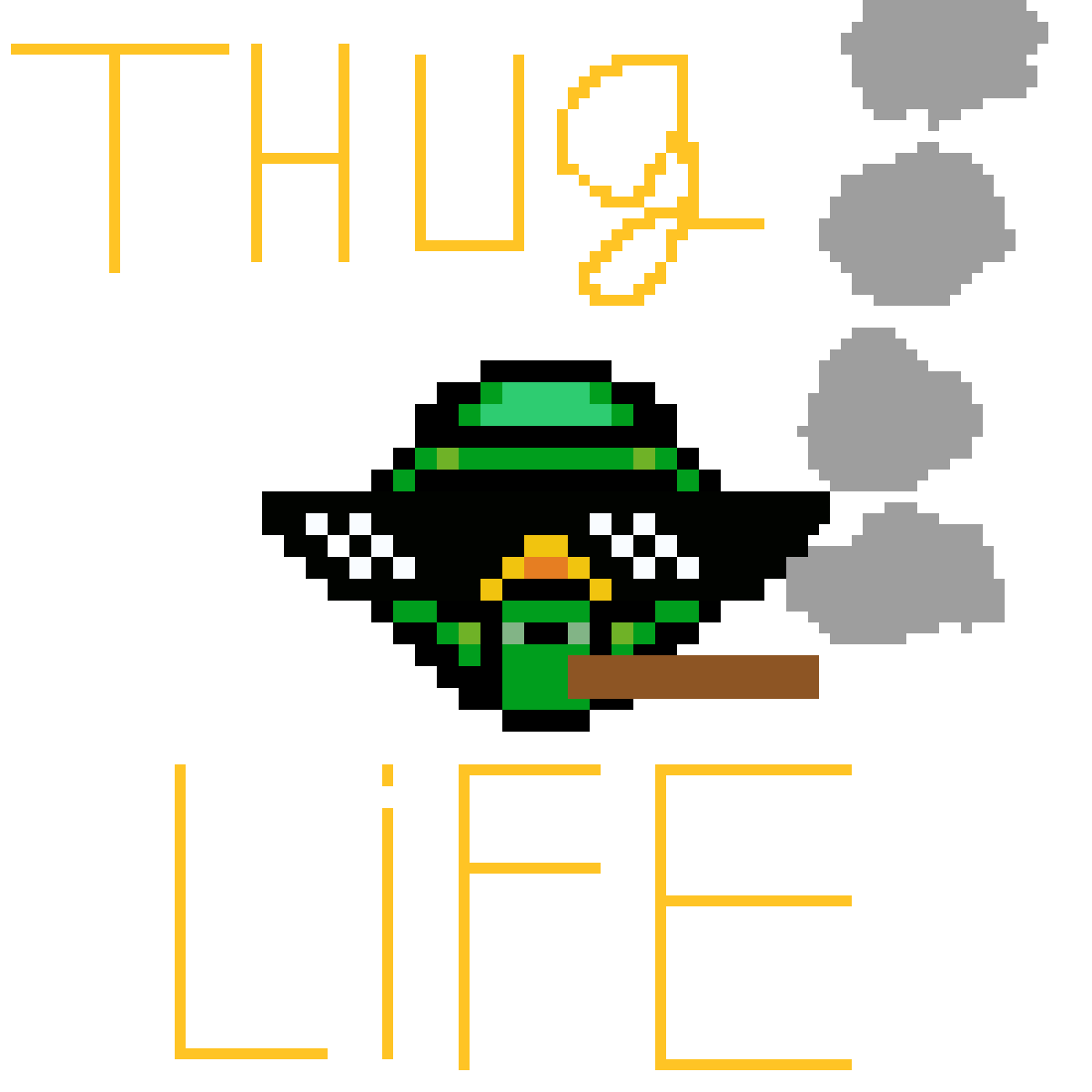 Editing THUG LIFE - Free online pixel art drawing tool - Pixilart