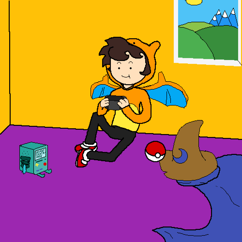 Pixilart - Game BOI (AT style drawing) DONE!!! by Lucky-Clover