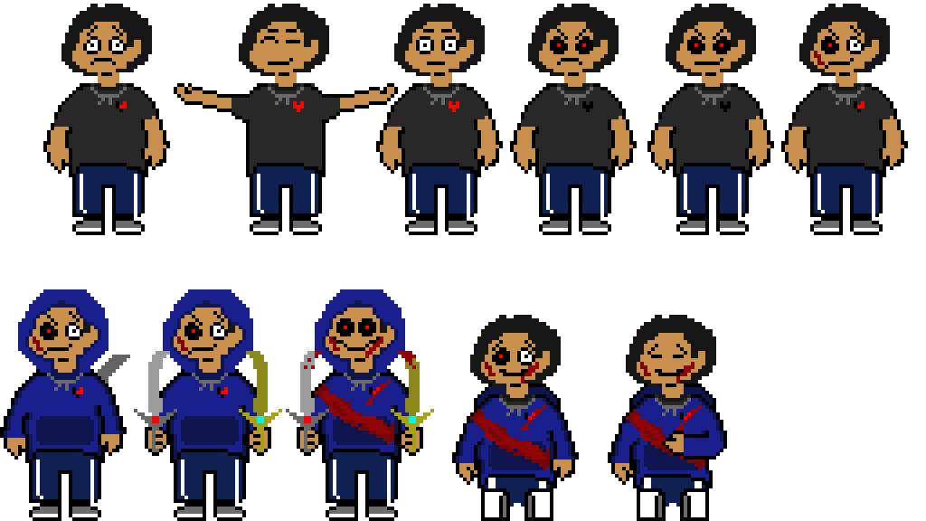 Pixilart - stances and faces of eli by GordoThaCreator