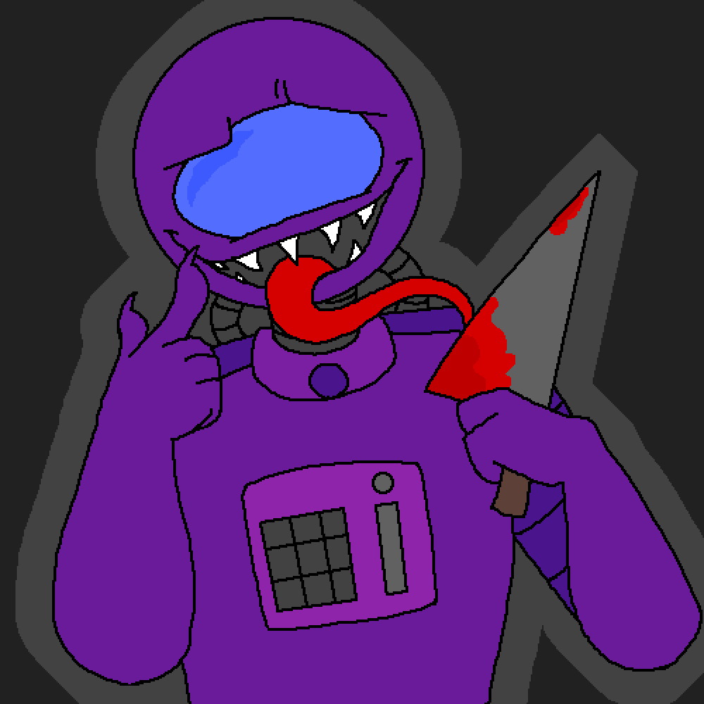 Pixilart - Purple Imposter by mightneedhelp