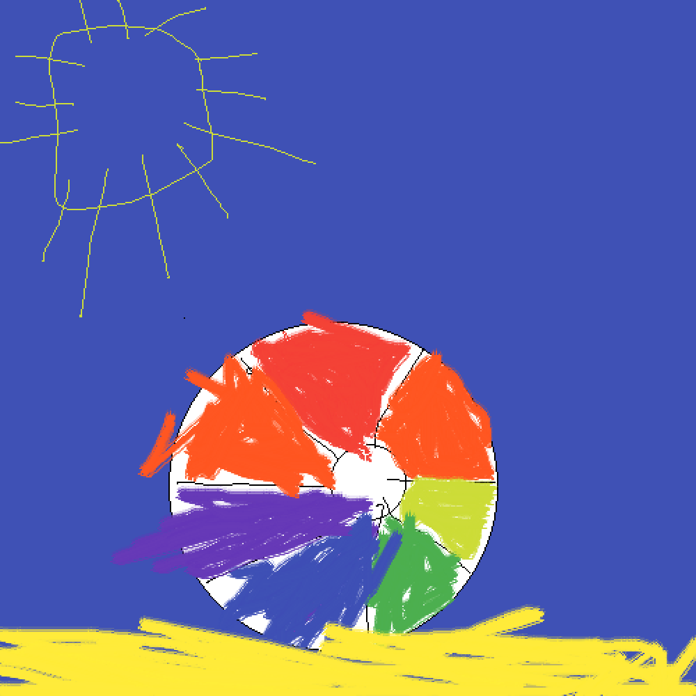Pixilart - rainbow beach ball by Nikobion