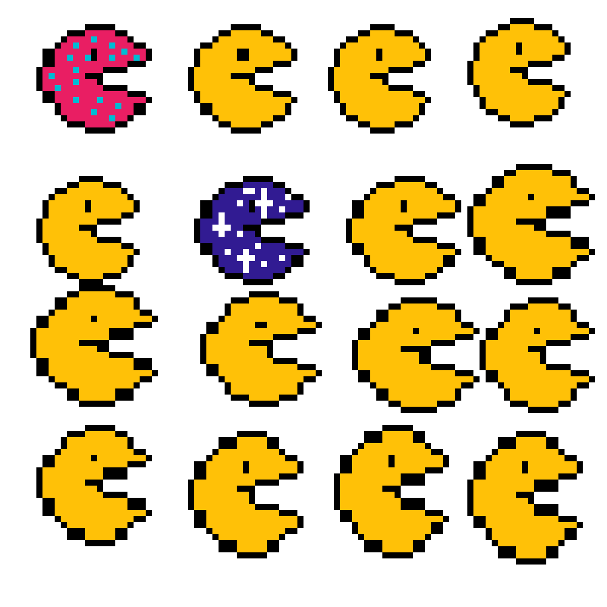 Editing Pacman Collab - Free online pixel art drawing tool - Pixilart