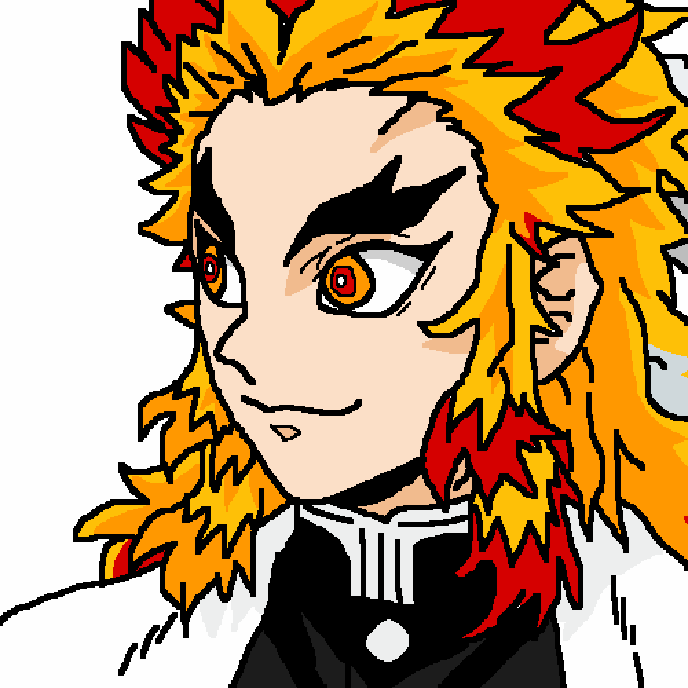 Pixilart - Rengoku rip by CatTheArtist