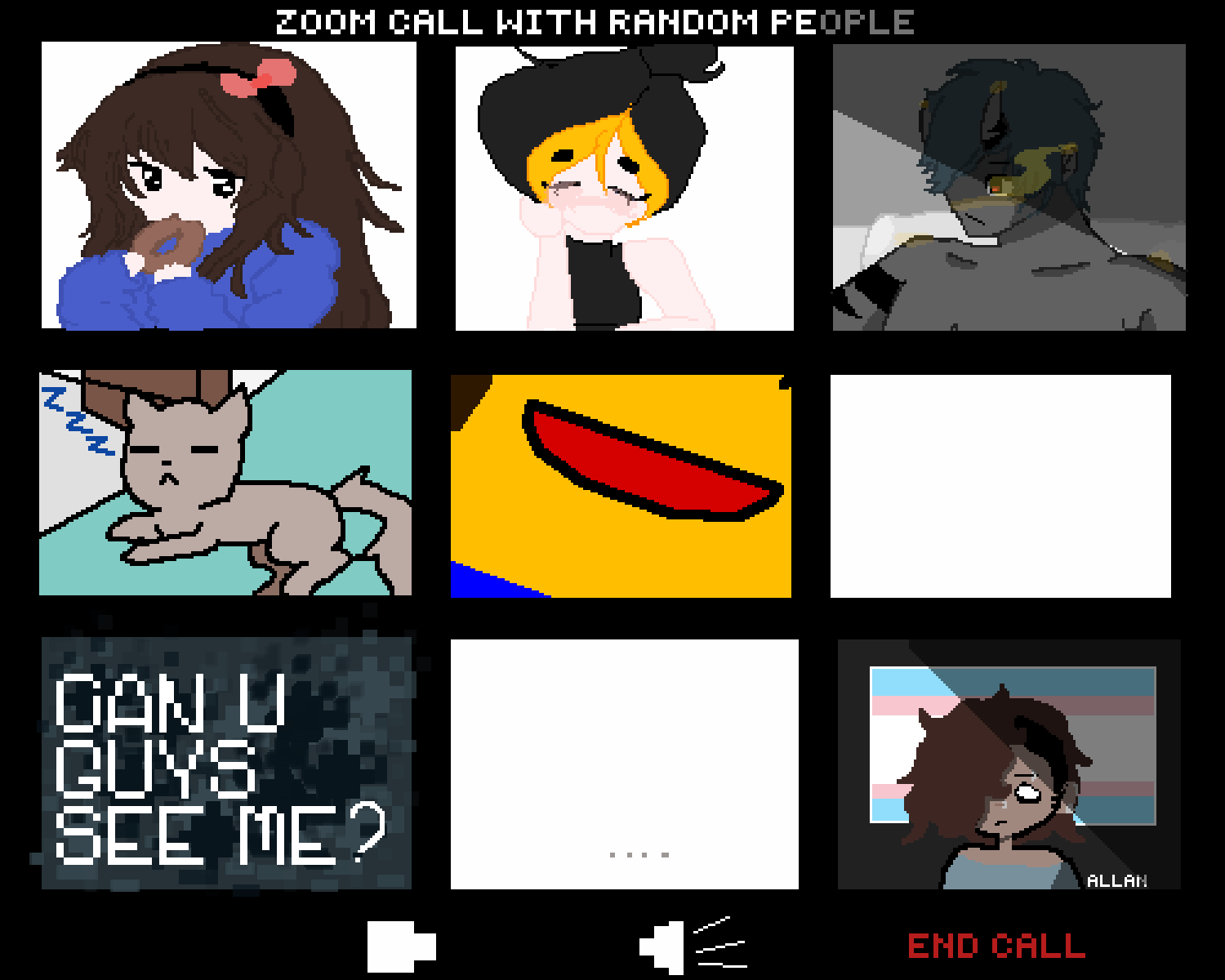 Editing Random Zoom Calls - Free online pixel art drawing tool - Pixilart