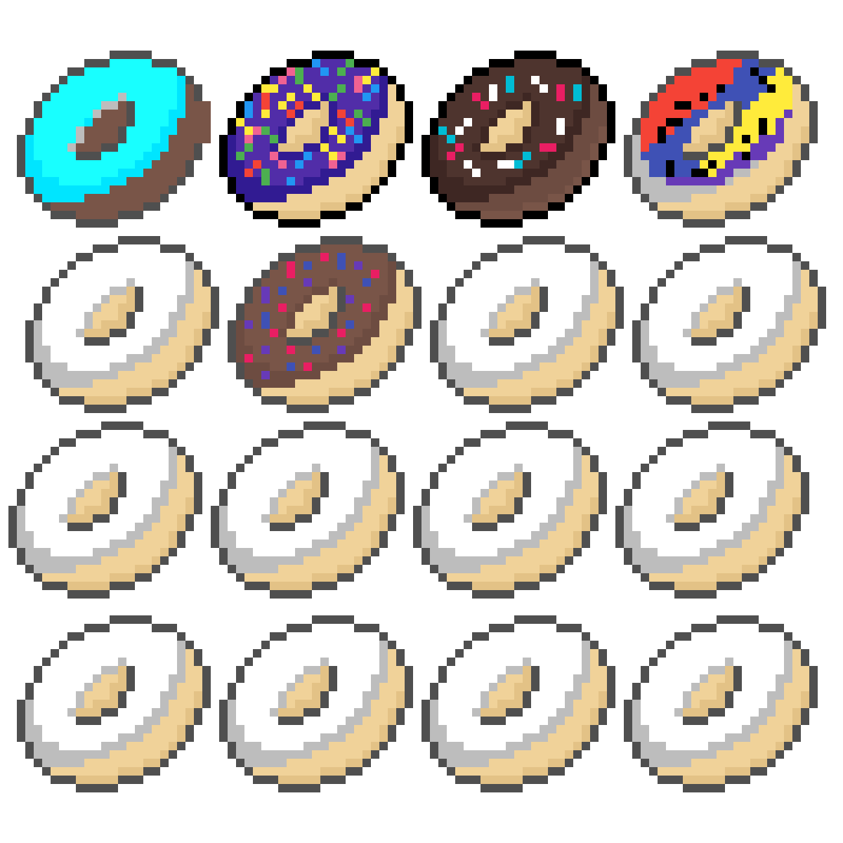 Editing Make a doughnut - Free online pixel art drawing tool - Pixilart