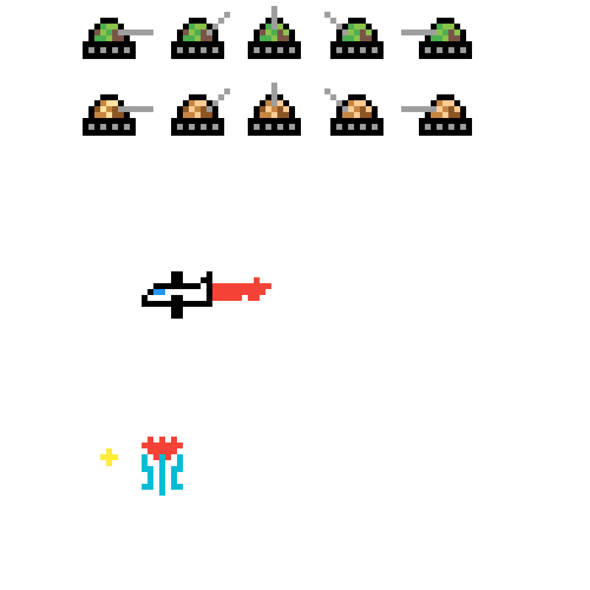 Editing tank sprites - Free online pixel art drawing tool - Pixilart