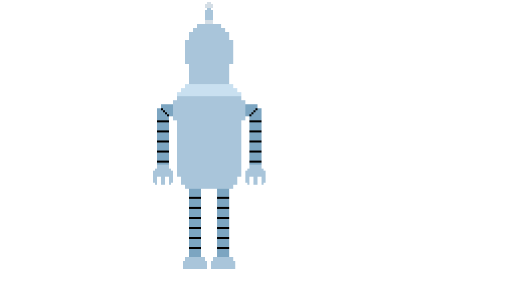 Pixilart - bender (back) by awesomegman23
