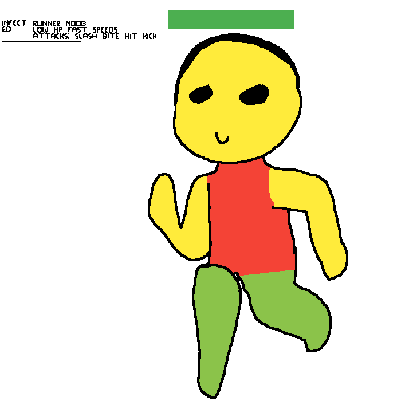 Pixilart - Infected runner Noob info by n00bcider