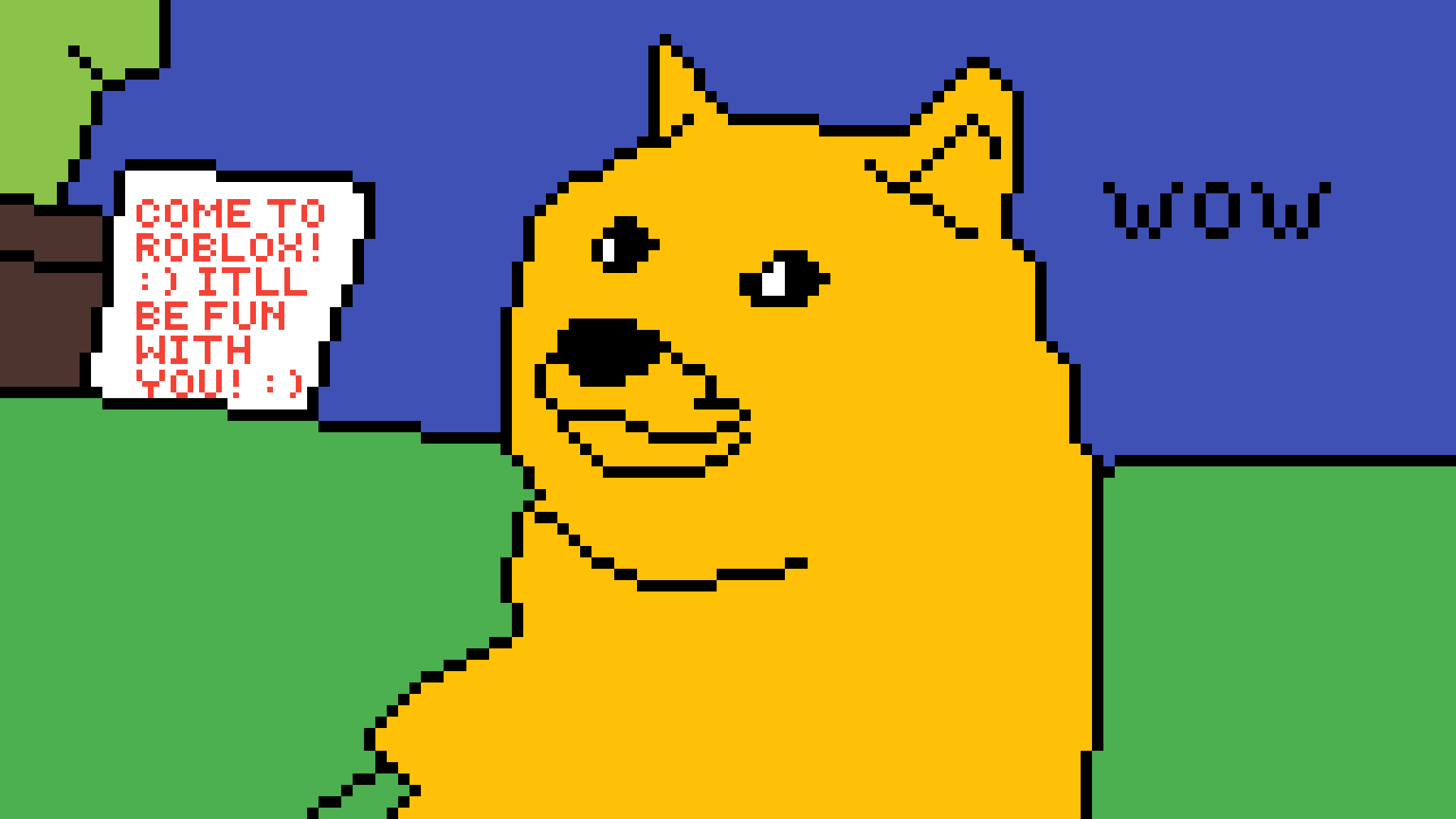 Pixilart - Doge Goes To Roblox by EnderDragonLife