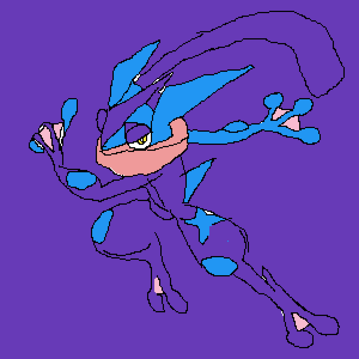 Pixilart - Greninja by Naruto-mage
