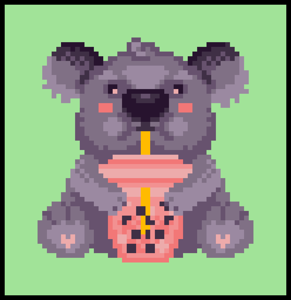 Pixilart - Koala drinking tea by RafaellaMY