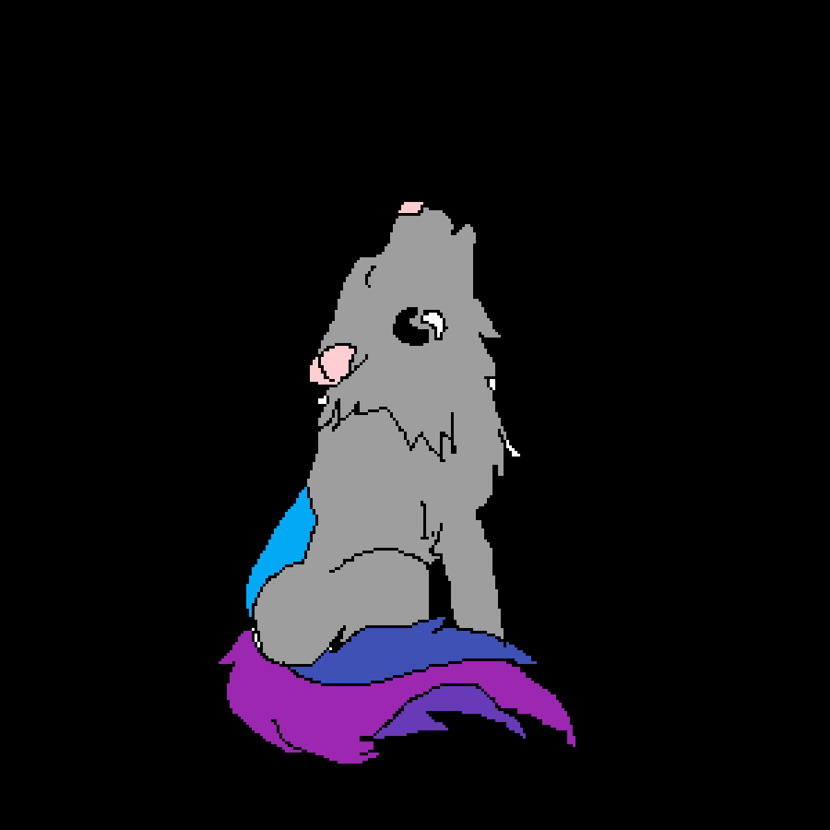 Editing Howling wolf - Free online pixel art drawing tool - Pixilart
