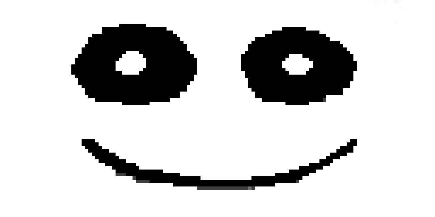 Pixilart - Two Eyes and Smile 128x64 by dmccreary