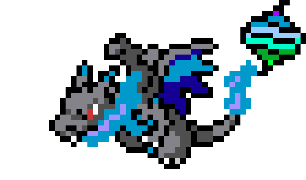 Editing Mega Charizard X - Free online pixel art drawing tool - Pixilart