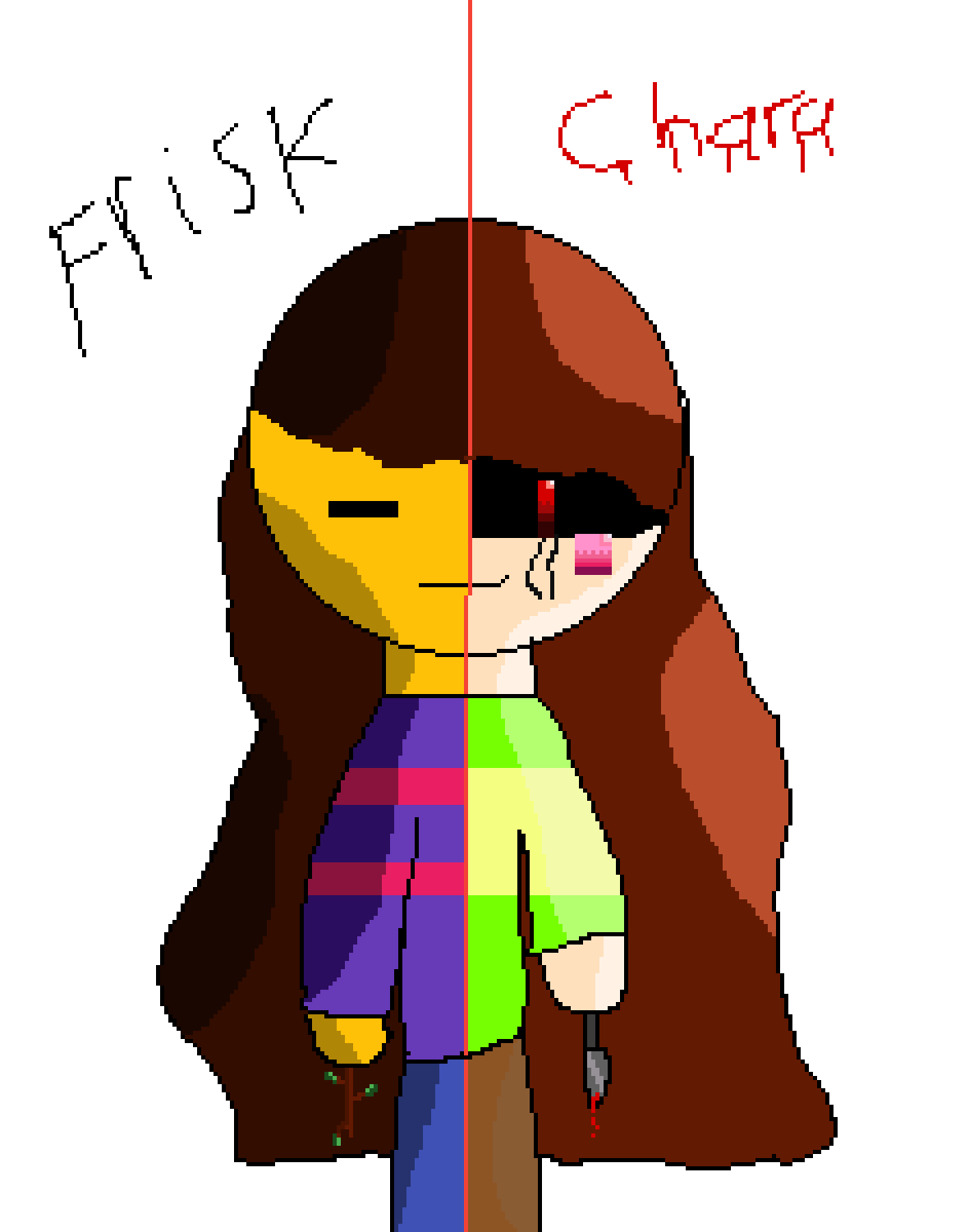 Editing undertale frisk chara - Free online pixel art drawing tool ...