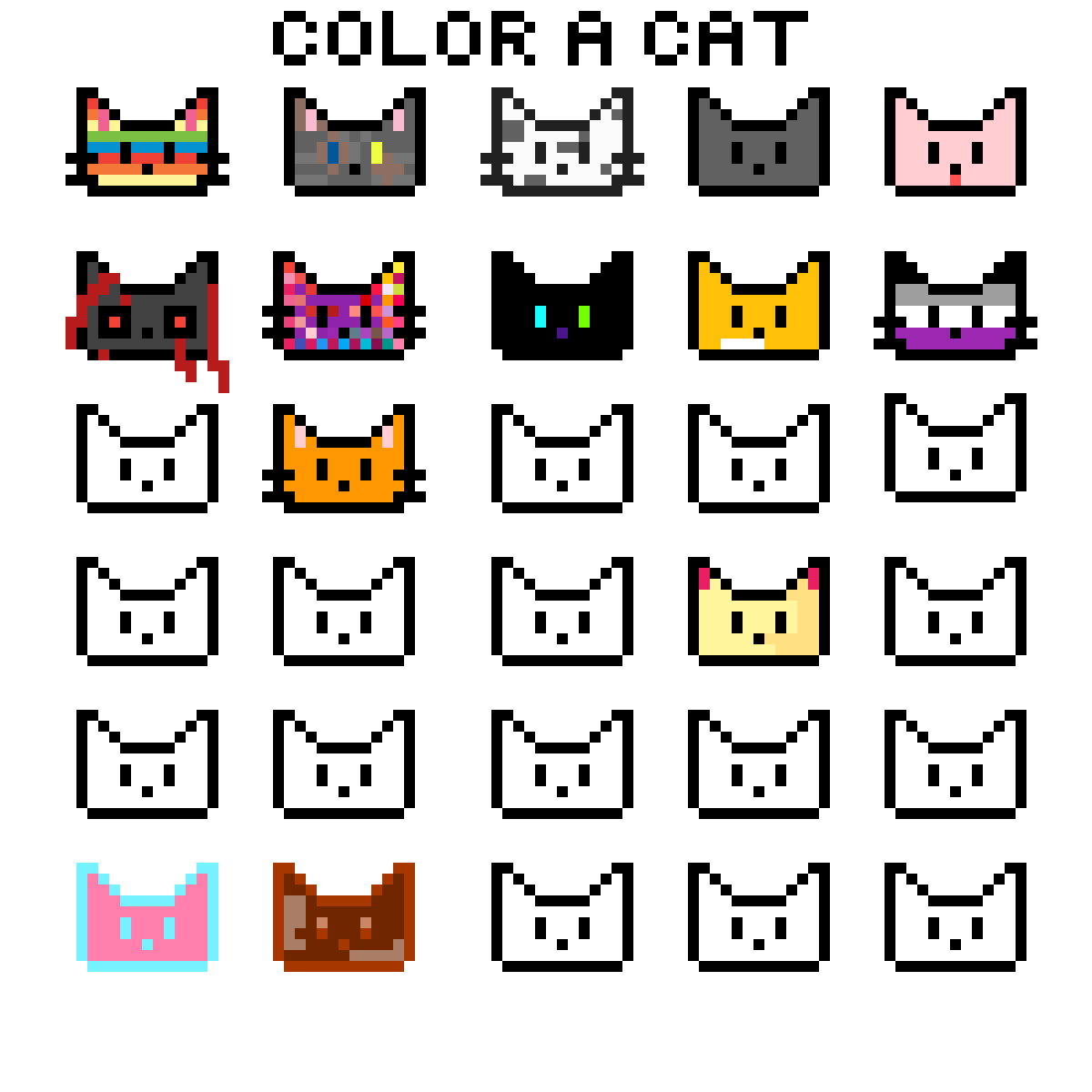 Editing Cats - Free online pixel art drawing tool - Pixilart