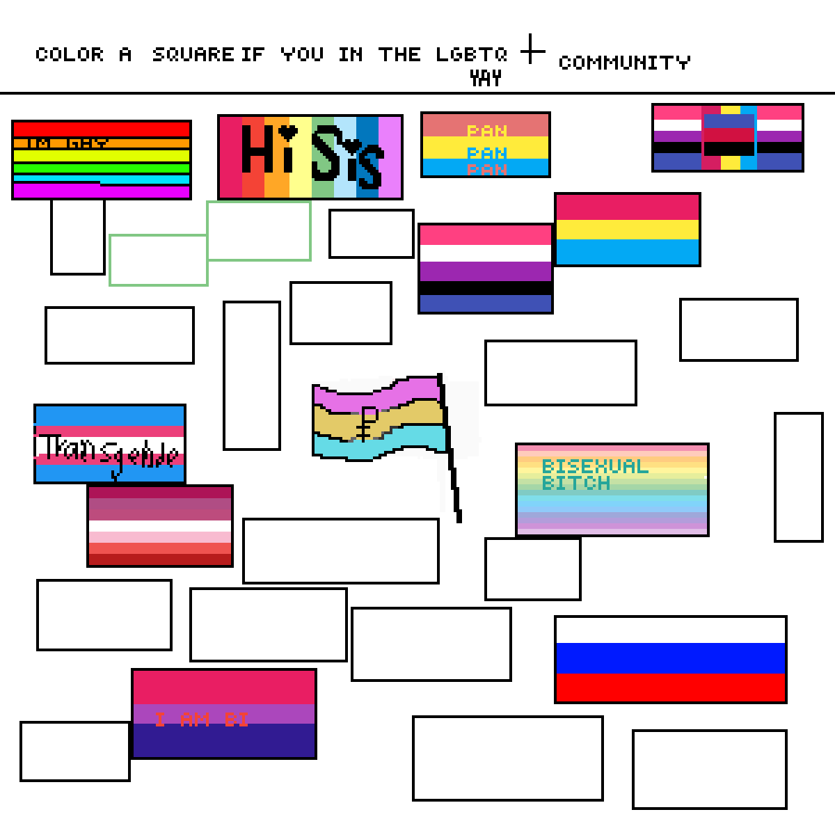 Editing LGBTQIA Flags - Free online pixel art drawing tool - Pixilart