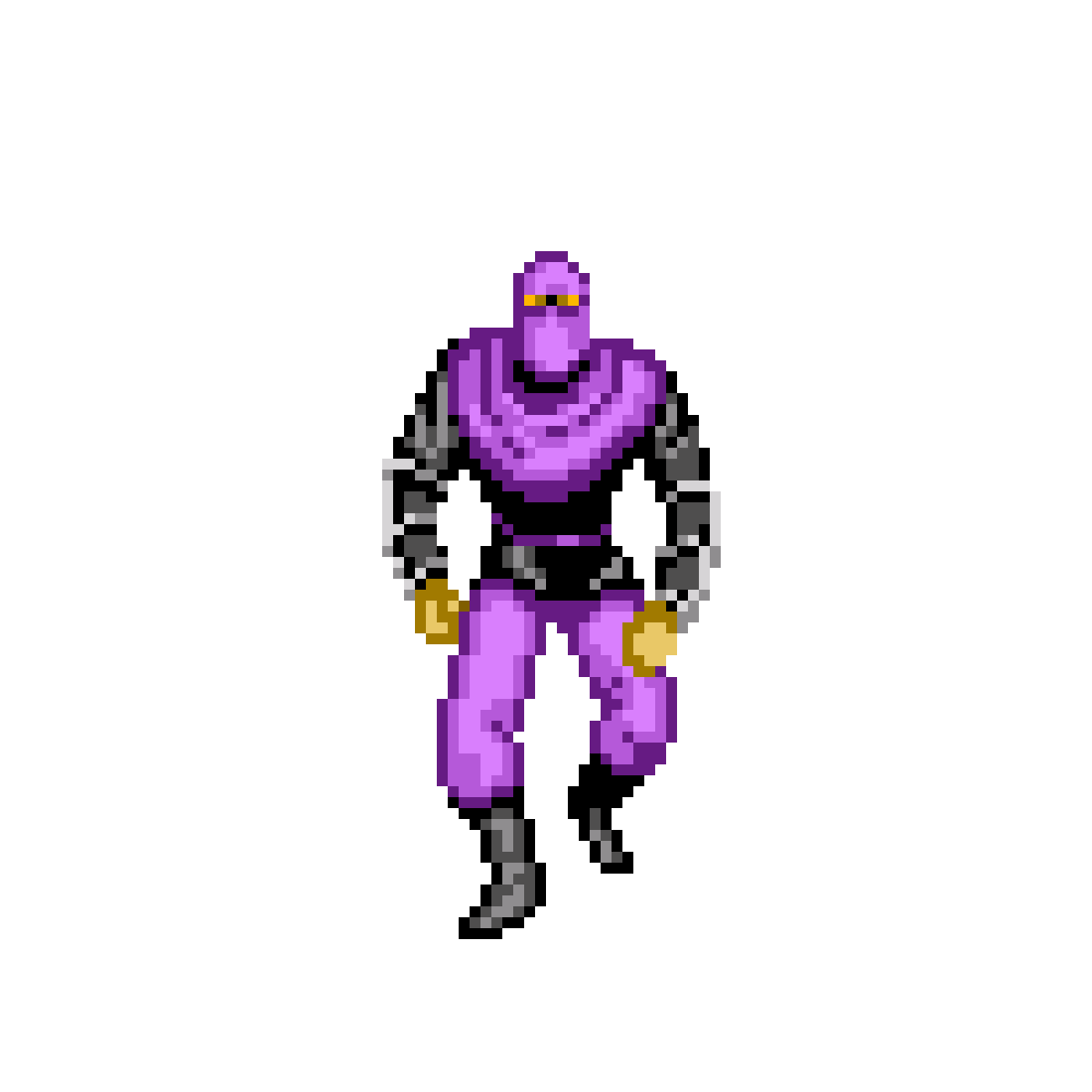 Pixilart - foot soldier front walk cycle by Tuxedoedabyss03