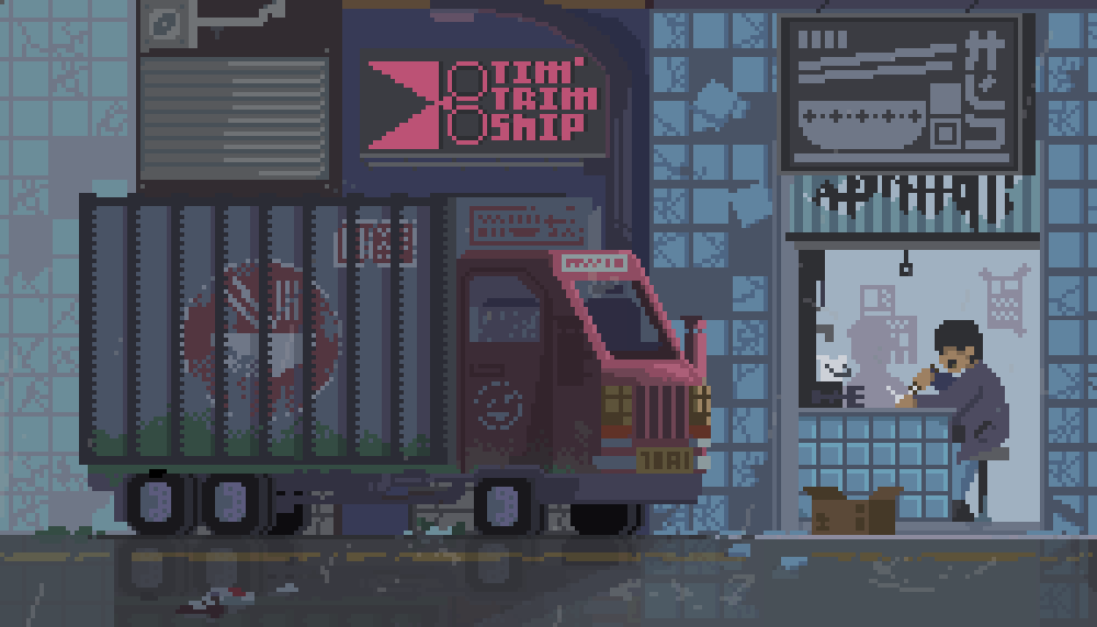 Pixilart - Cyberpunk rain by Ajgamer