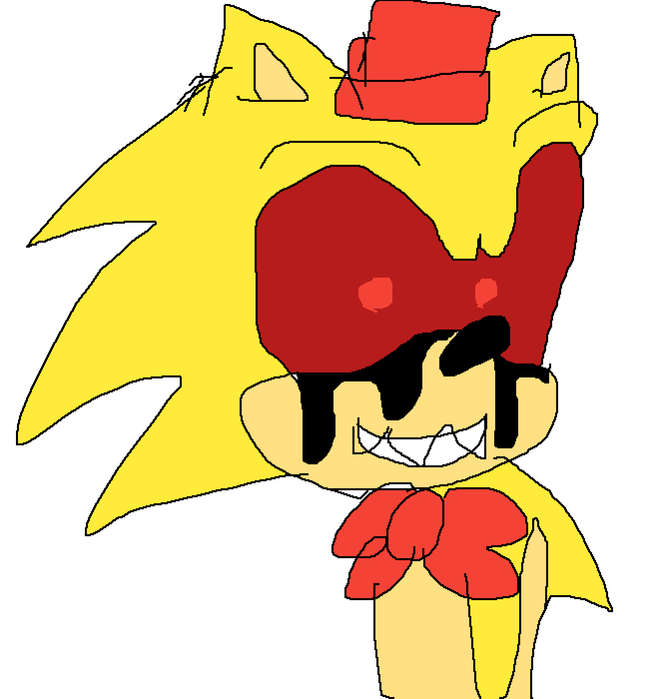 Pixilart - Golden Sonic fnas by ZenTheBear