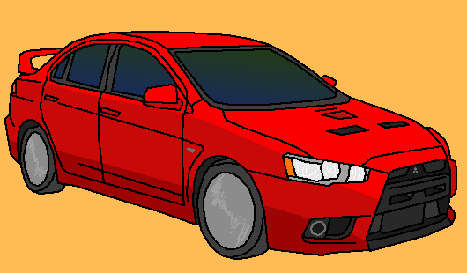Editing lancer evo x - Free online pixel art drawing tool - Pixilart