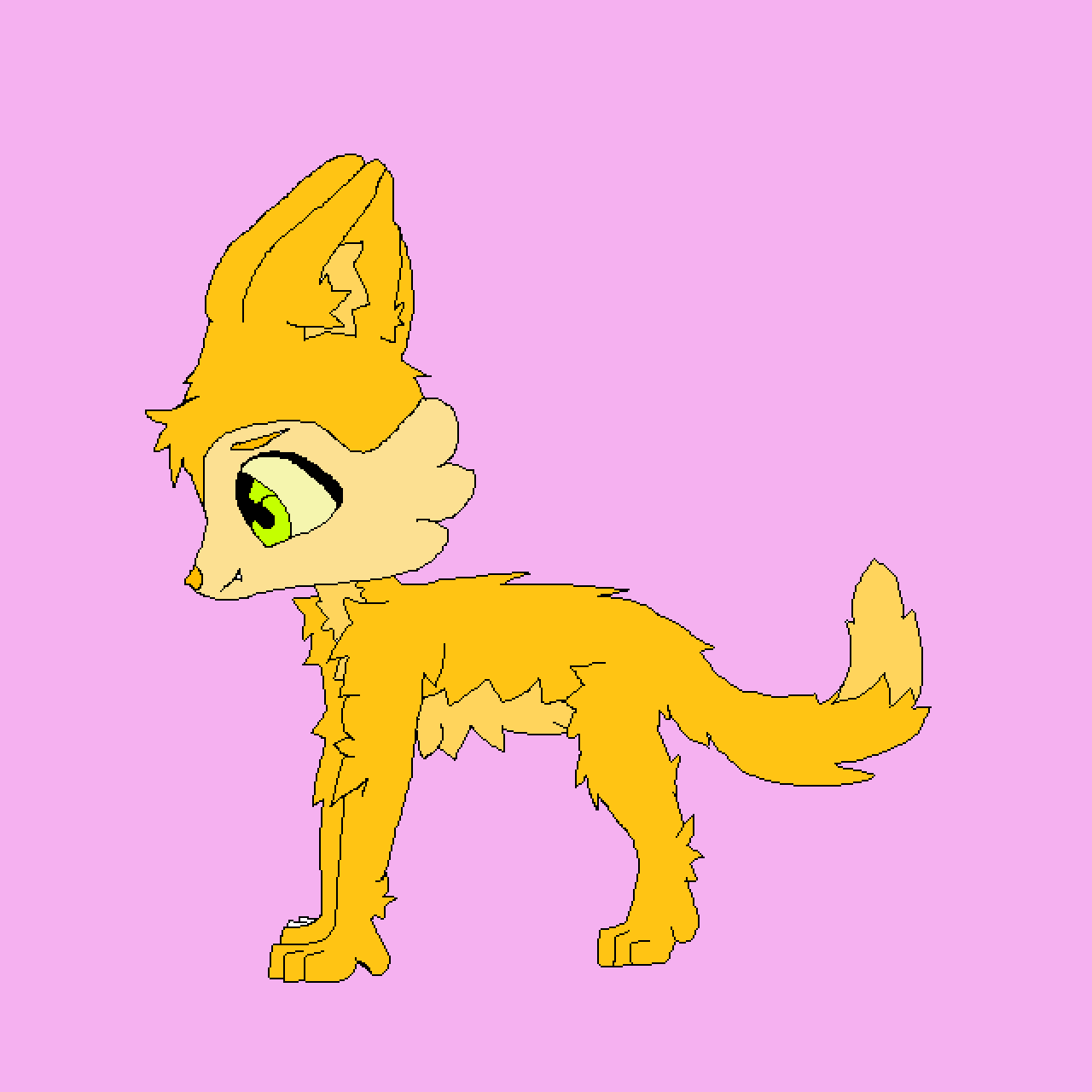 Pixilart - Golden Wolf by Cutiepiexxxyt