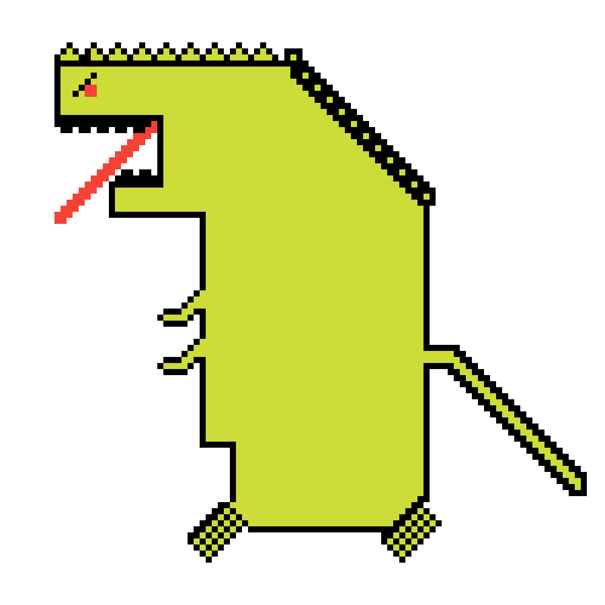Editing the bad godzilla - Free online pixel art drawing tool - Pixilart