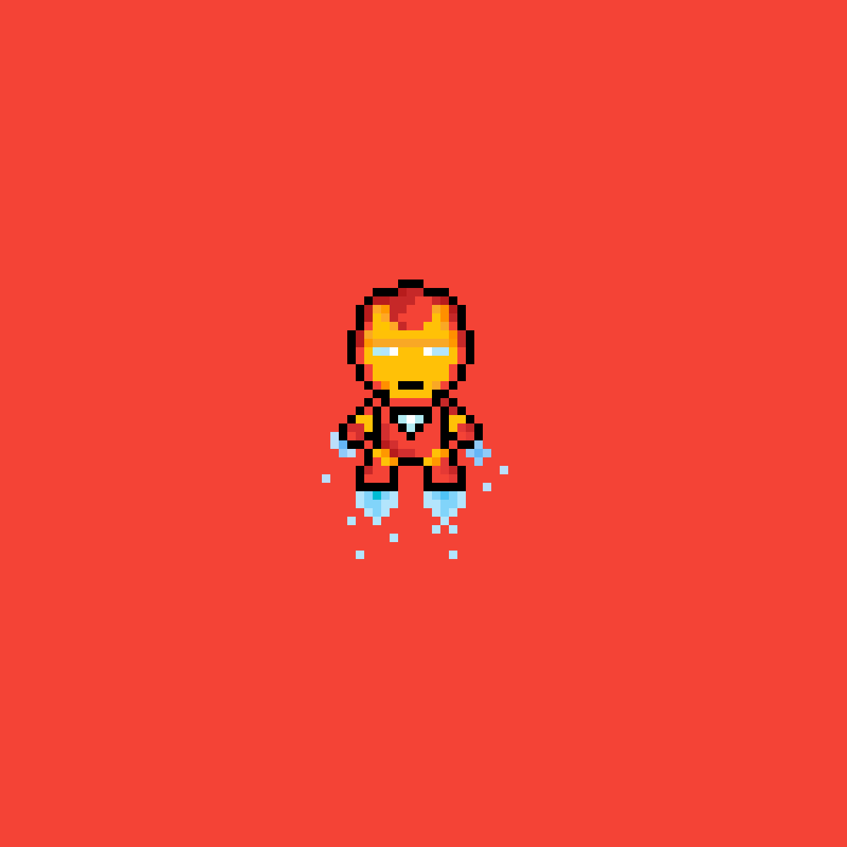 Pixilart Iron Man By Geetxb