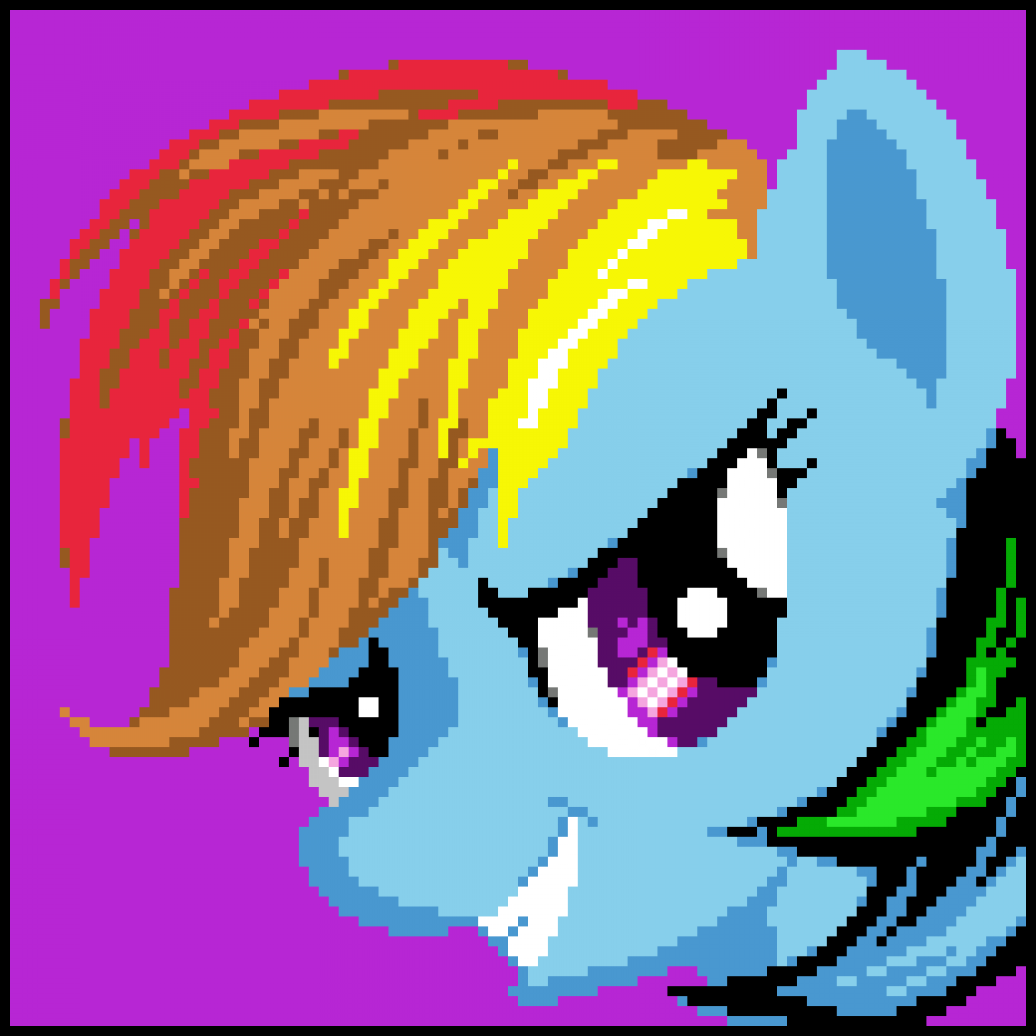 White Rainbow Dash Pixel Art Legoaizer & Artkal Beads Tutorial 8: Two