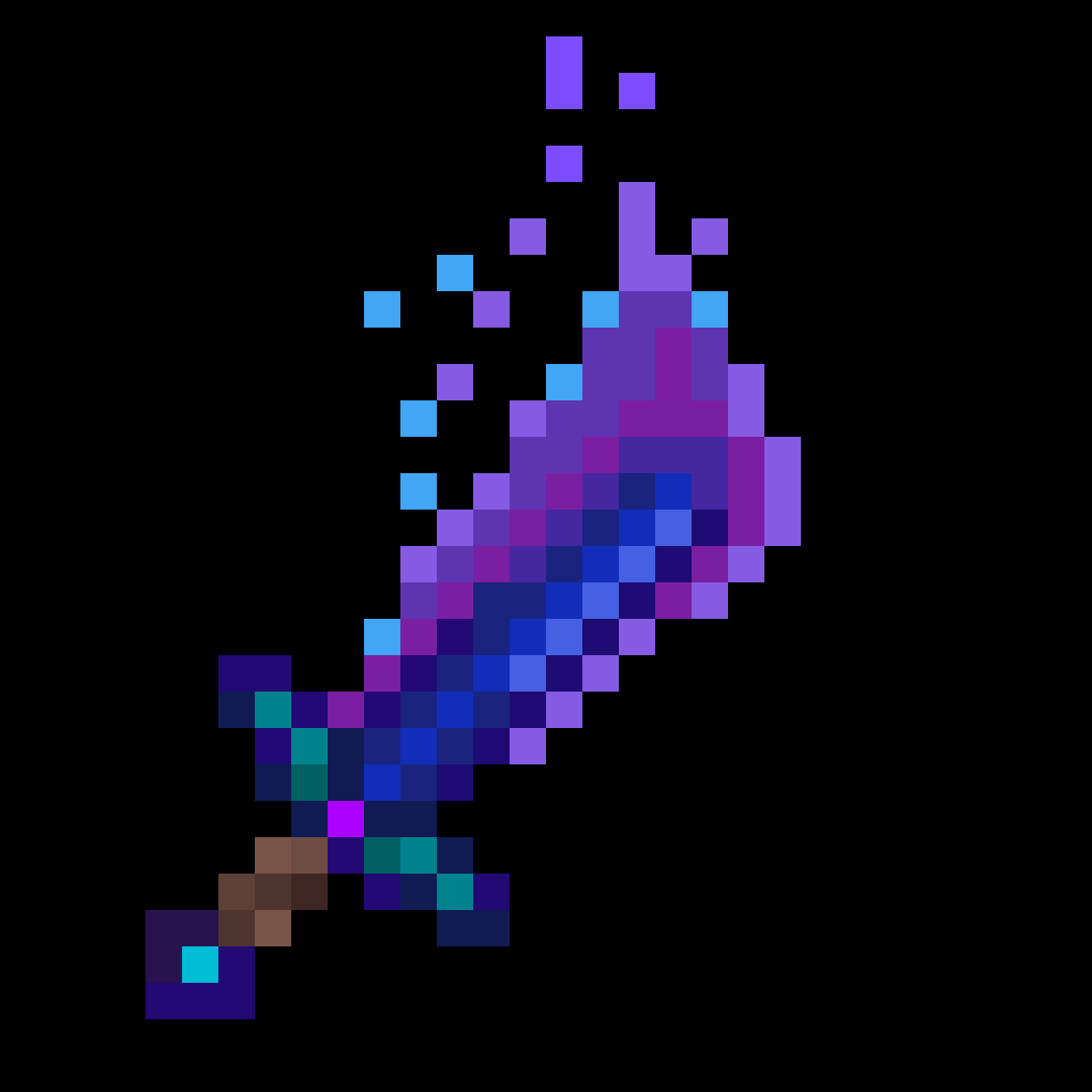 Pixilart - Blue fire sword by Aspect420