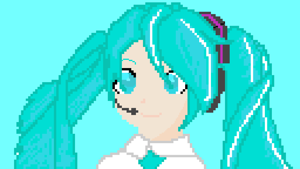 Pixilart - Redo of Hatsune Miku by Anonymous