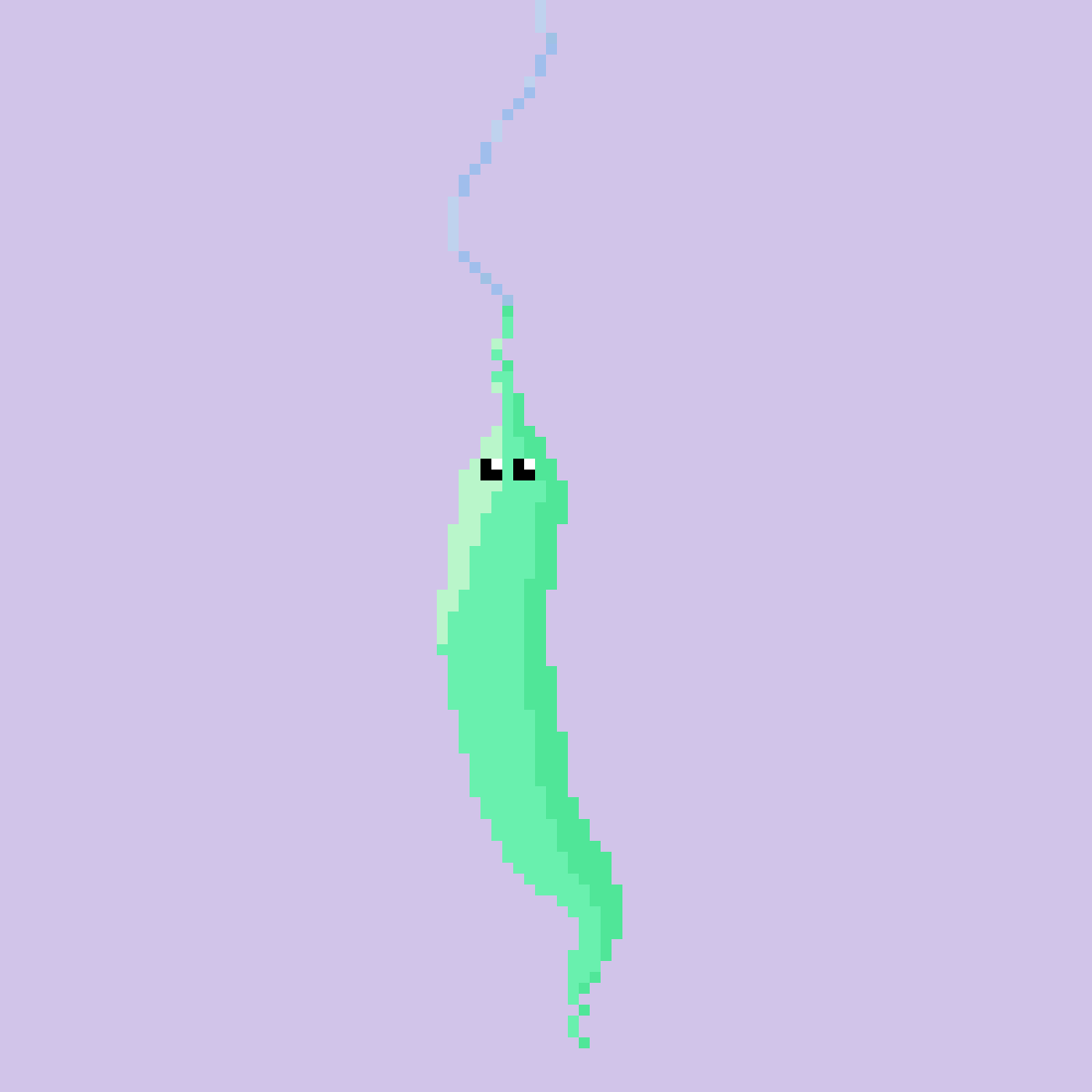 Pixilart - worm on string by LilynJosie